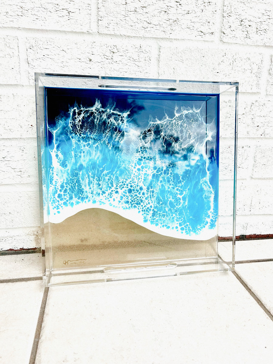 12” Acrylic Tray with Local Sand – Grace Bell Art
