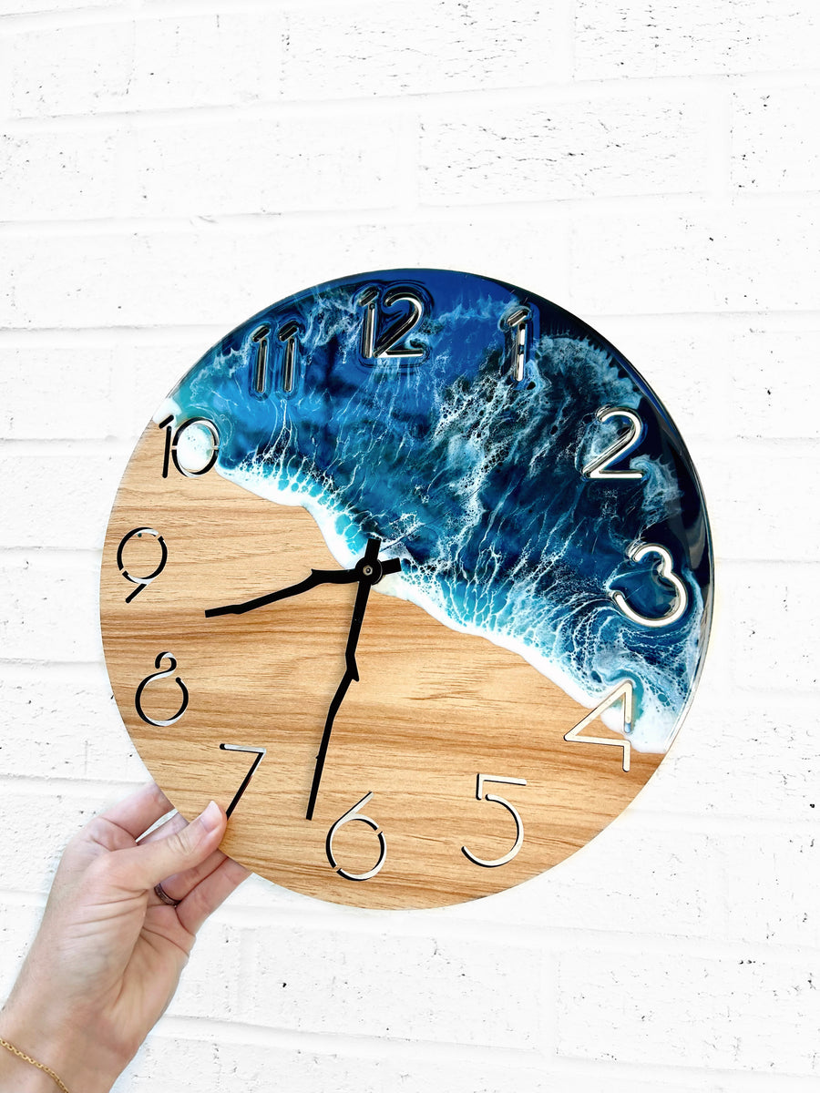 Custom “Island Time” Woodland Clock – Grace Bell Art