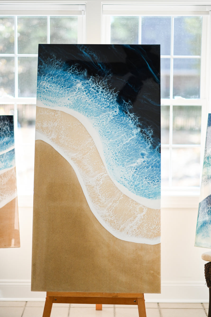 30x60 “Peace on Earth” Canvas with Local Sand – Grace Bell Art