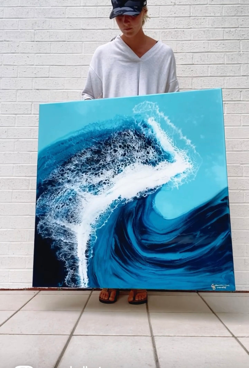 IAN 36x36 Barrel Canvas – Grace Bell Art